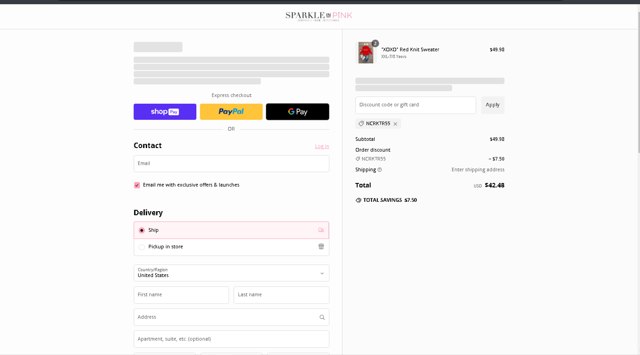 Sparkle In Pink Coupon Codes (4 Verified) - 25% Off Feb 2025