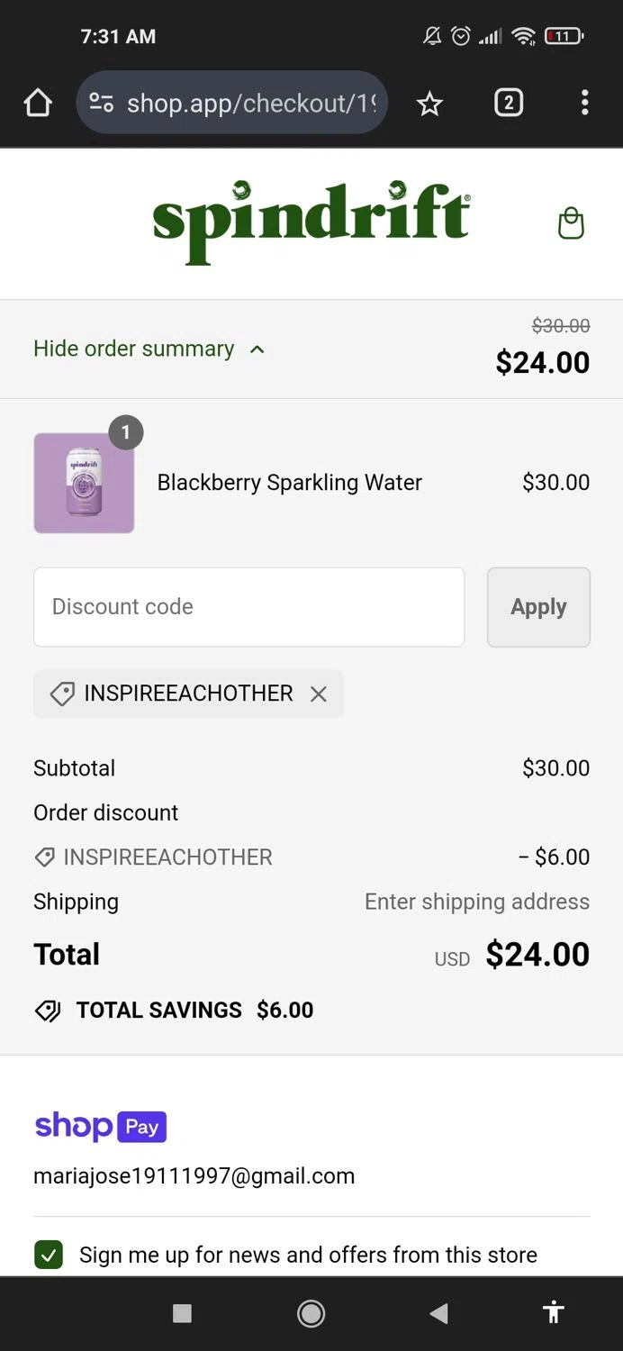 Spindrift Coupons - 25% Off | September 2024