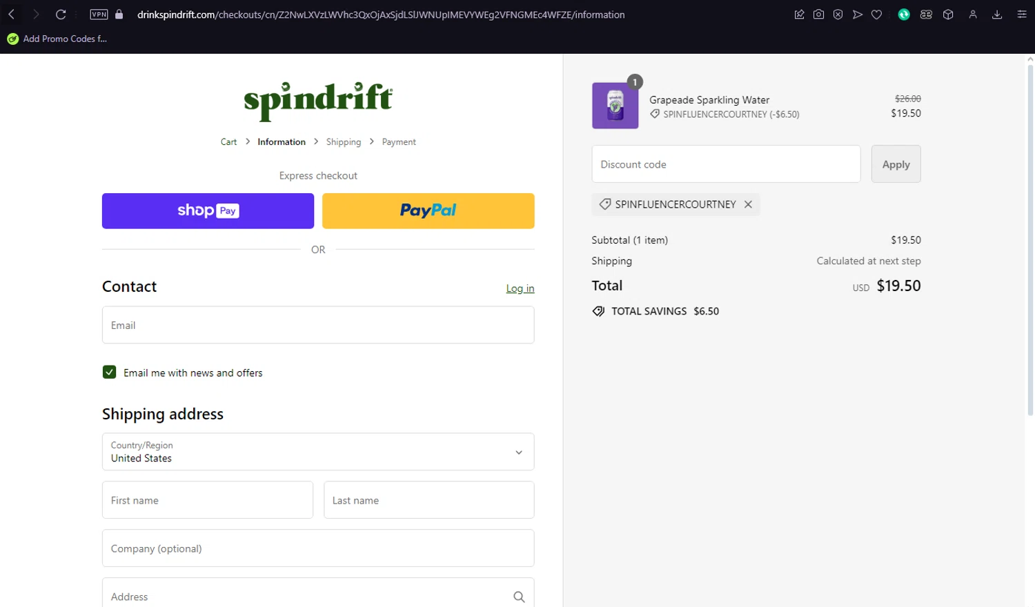 Spindrift Coupons - 25% Off | November 2024