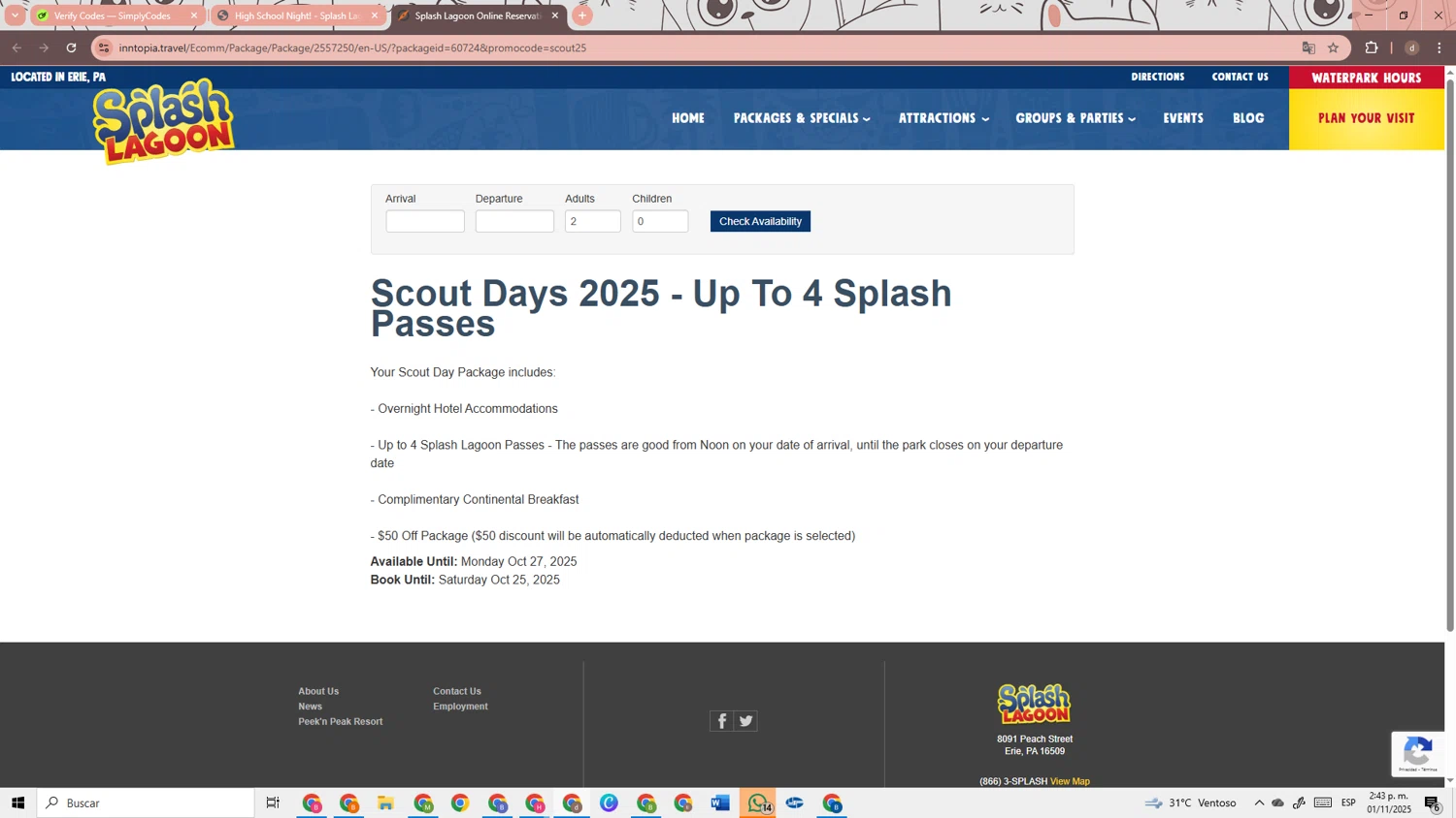 Splash Lagoon Promo Codes - $50 Off Coupons Feb 2026