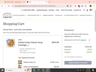 Spoonful of Comfort Promo Codes - $10 Off Coupons Sep 2025