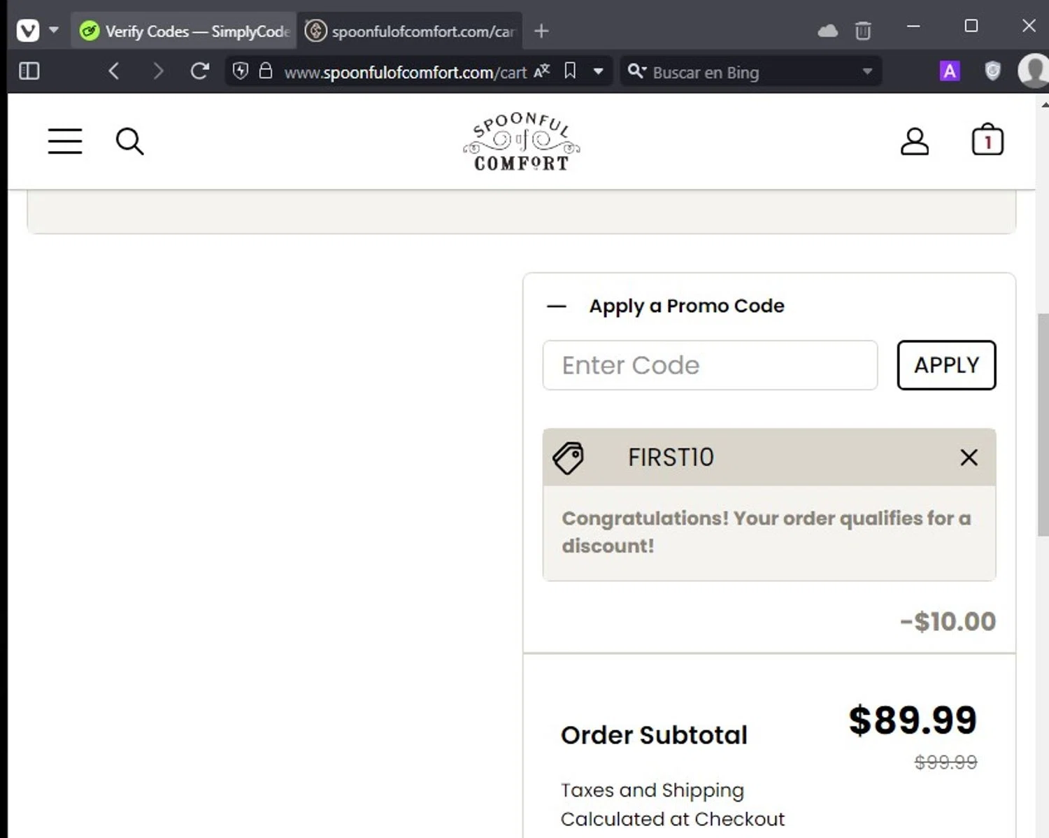 Spoonful of Comfort Coupons - 10% Off | September 2024