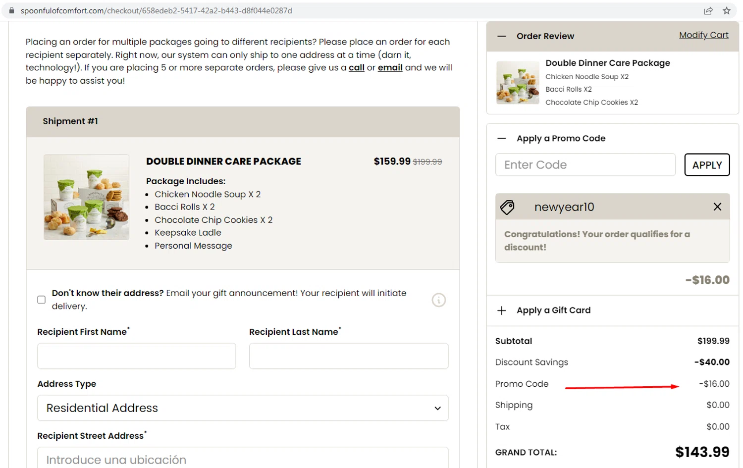Spoonful of Comfort Coupons - 10% Off | January 2025