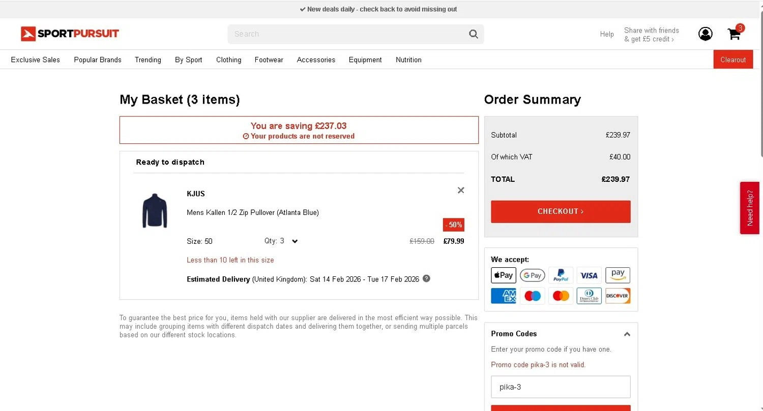 SportPursuit Promo Codes - 15% Off (1 Verified) June 2026