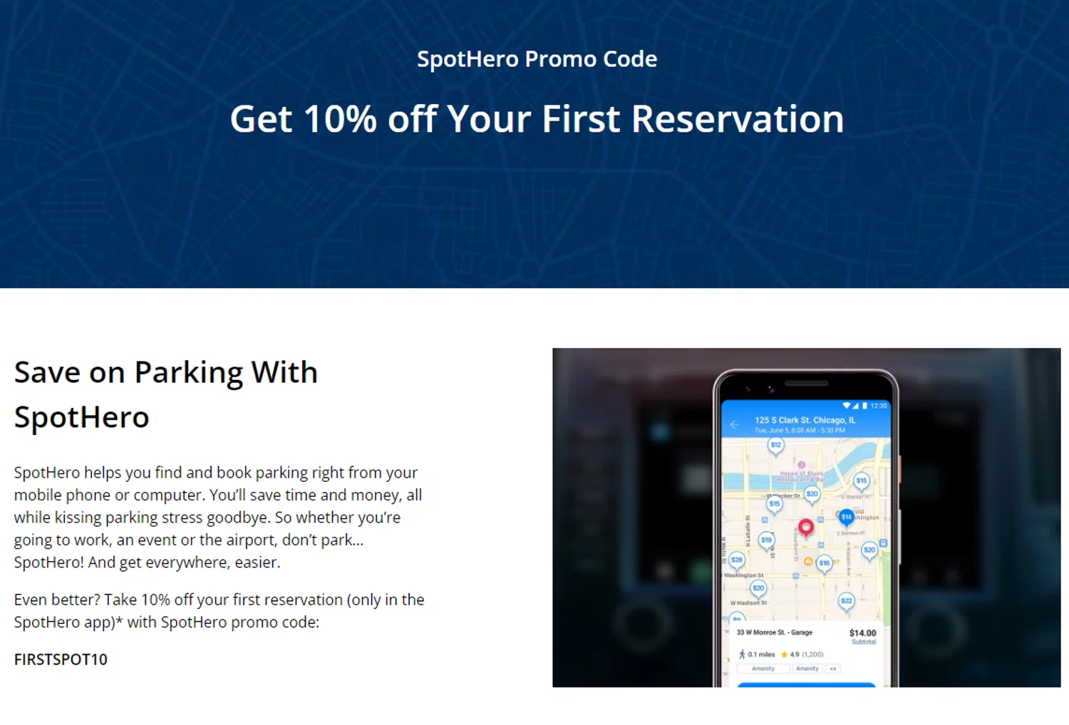 SpotHero Promo Codes – 10% Off | May 2024