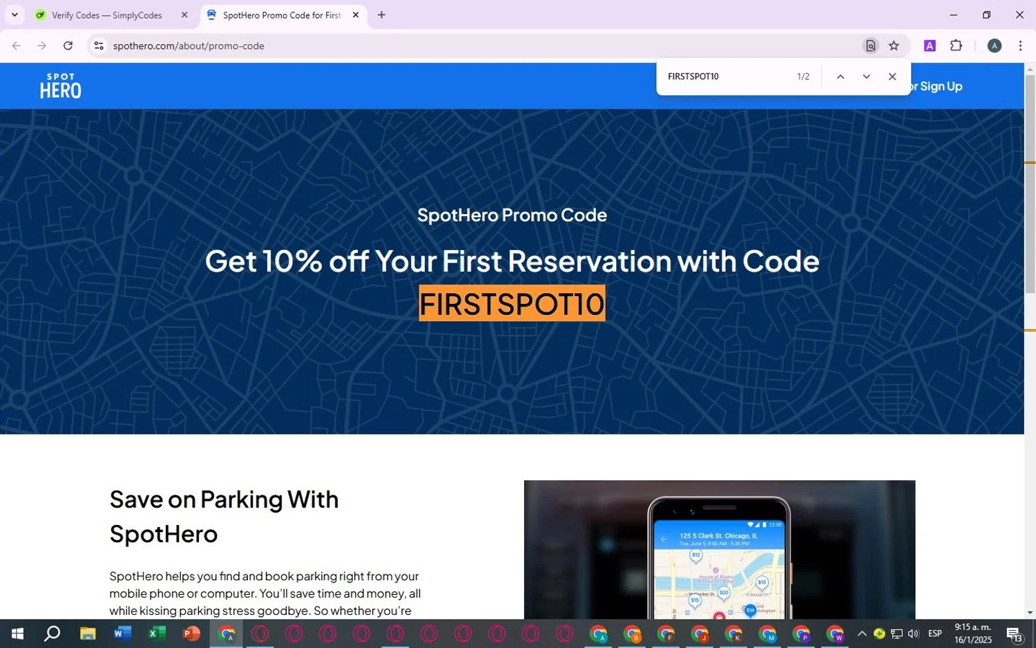 SpotHero Promo Codes - 10% Off | January 2025