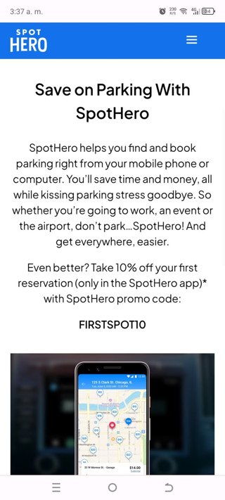 SpotHero Promo Codes - 10% Off | January 2025