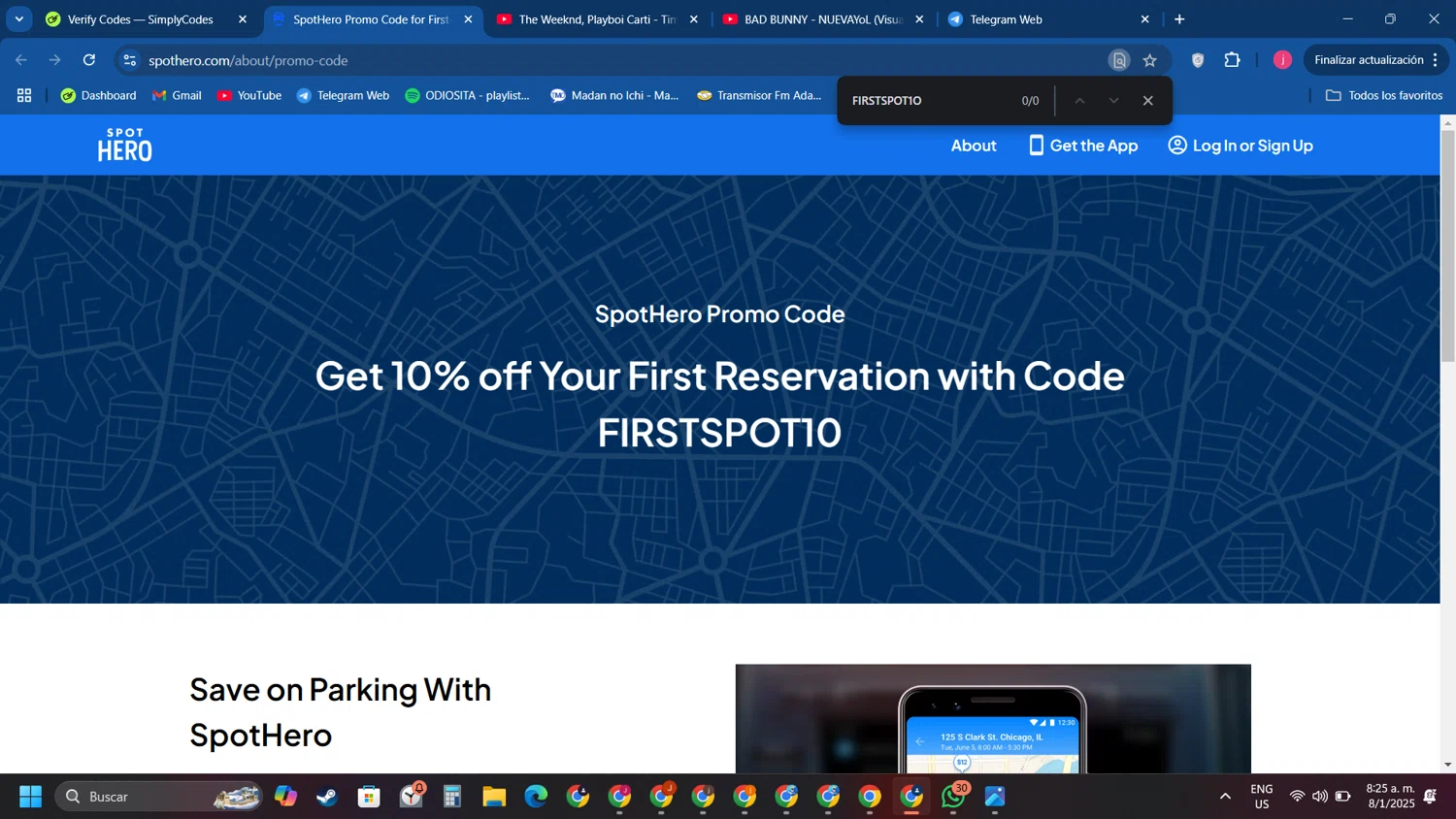 SpotHero Promo Codes - 10% Off | January 2025