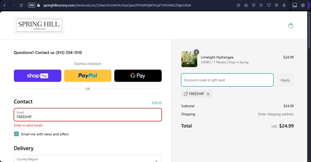 Spring Hill Nursery Promo Code (5 Verified) - $10 Off Apr 2025