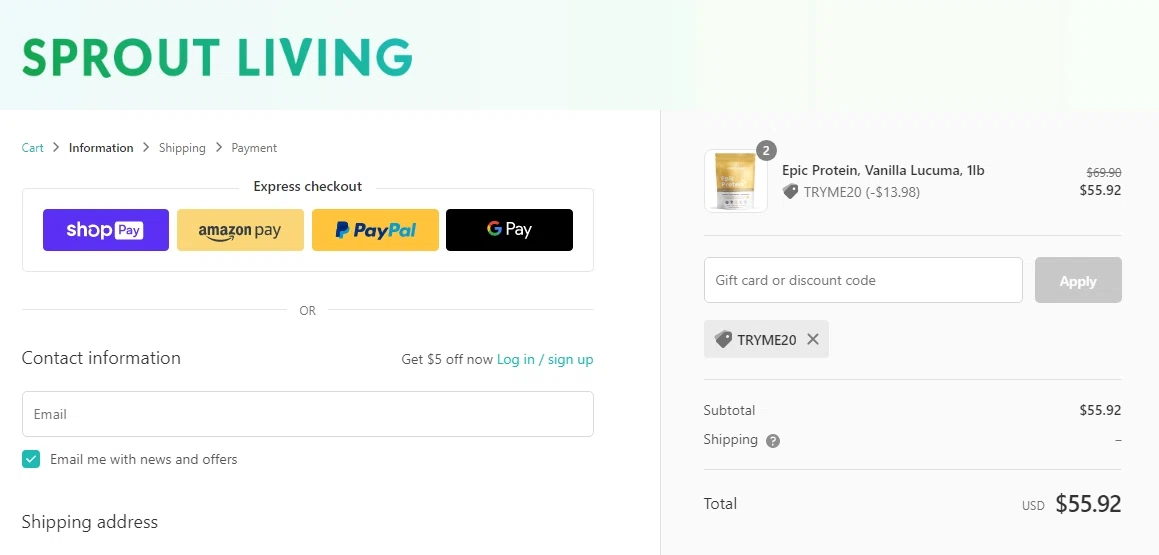 Sprout Living Coupon Codes - 20% Off | October 2024