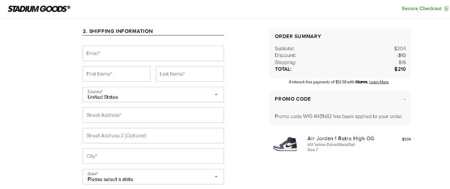 Stadium Goods Promo Codes - 5% Off | October 2024