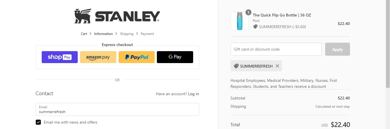 Stanley 1913 Discount Codes & Black Friday 2024 Deals - 10% Off