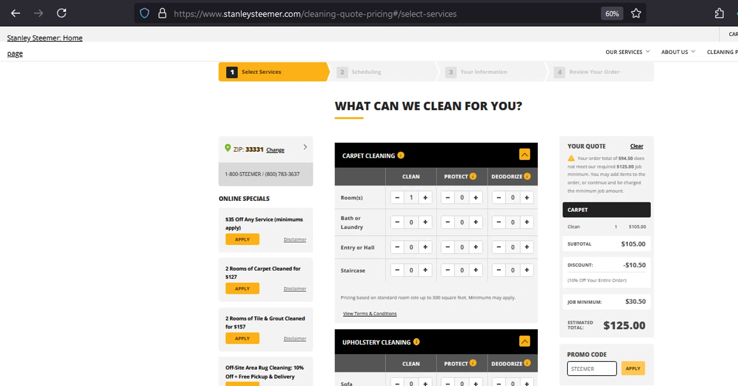 Stanley Steemer Promo Codes - $20 Off | October 2024