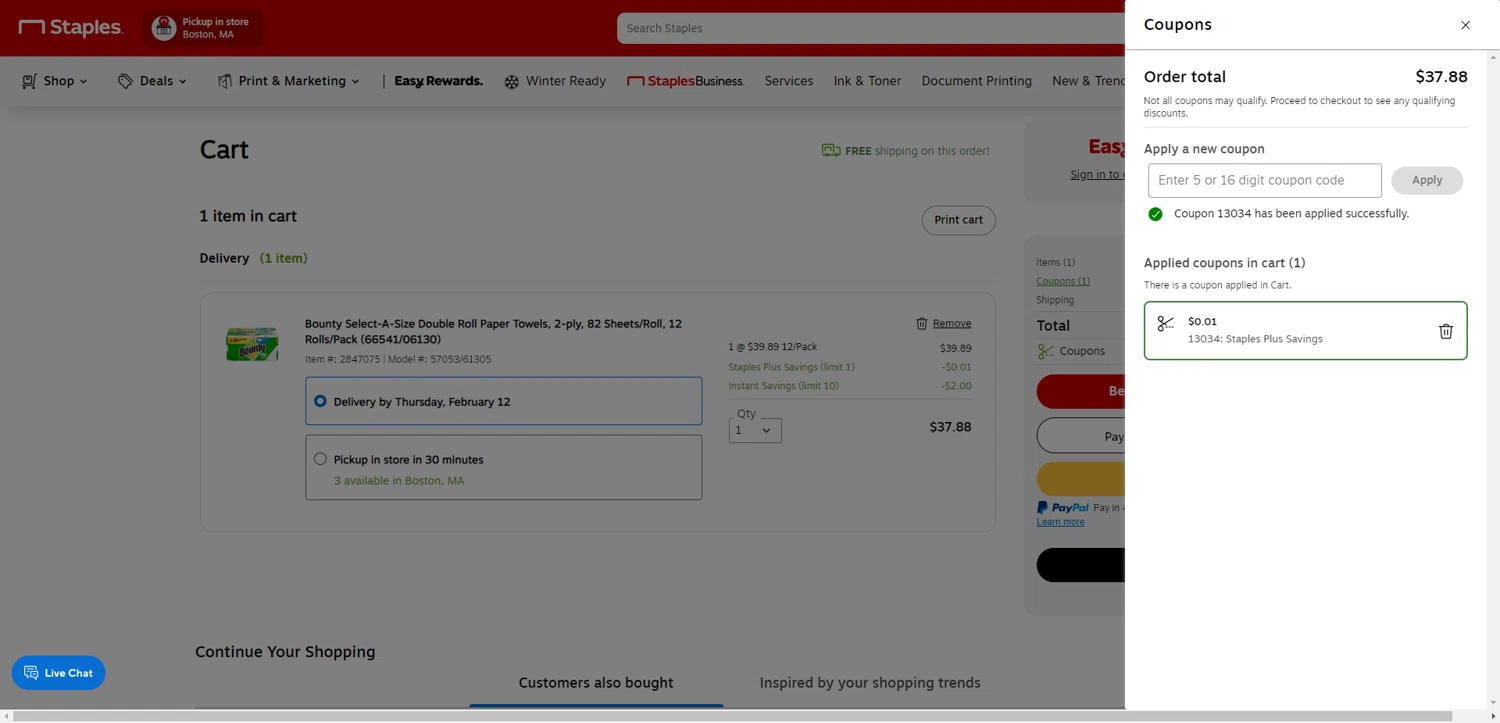 Staples Promo Codes - 40% Off (5 Verified) Mar 2026