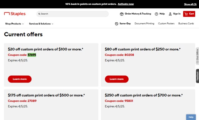 Staples Coupon Codes (9 Verified) - 40% Off w/Code Apr 2025