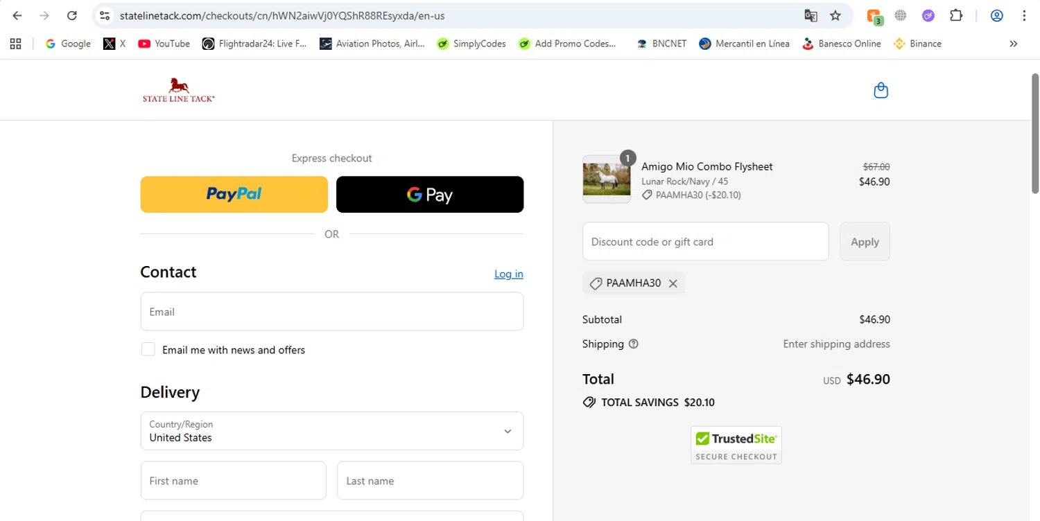 State Line Tack Promo Code - 30% Off (Verified) Dec 2025