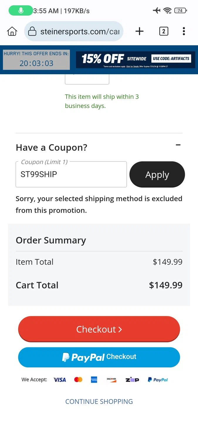 Steiner Sports Coupons - 20% Off | October 2024
