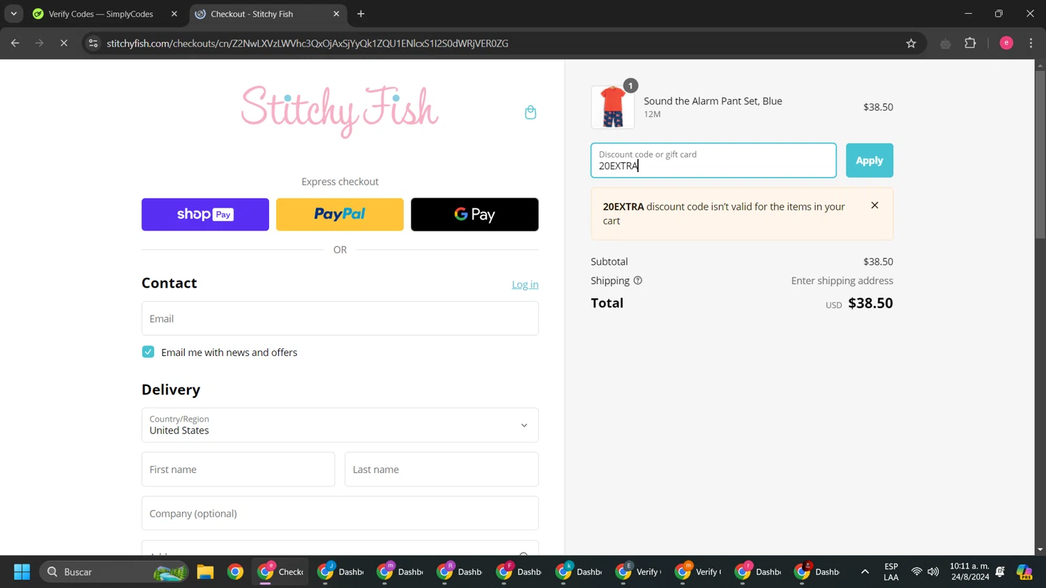 Stitchy Fish Coupon Codes - $10 Off | September 2024