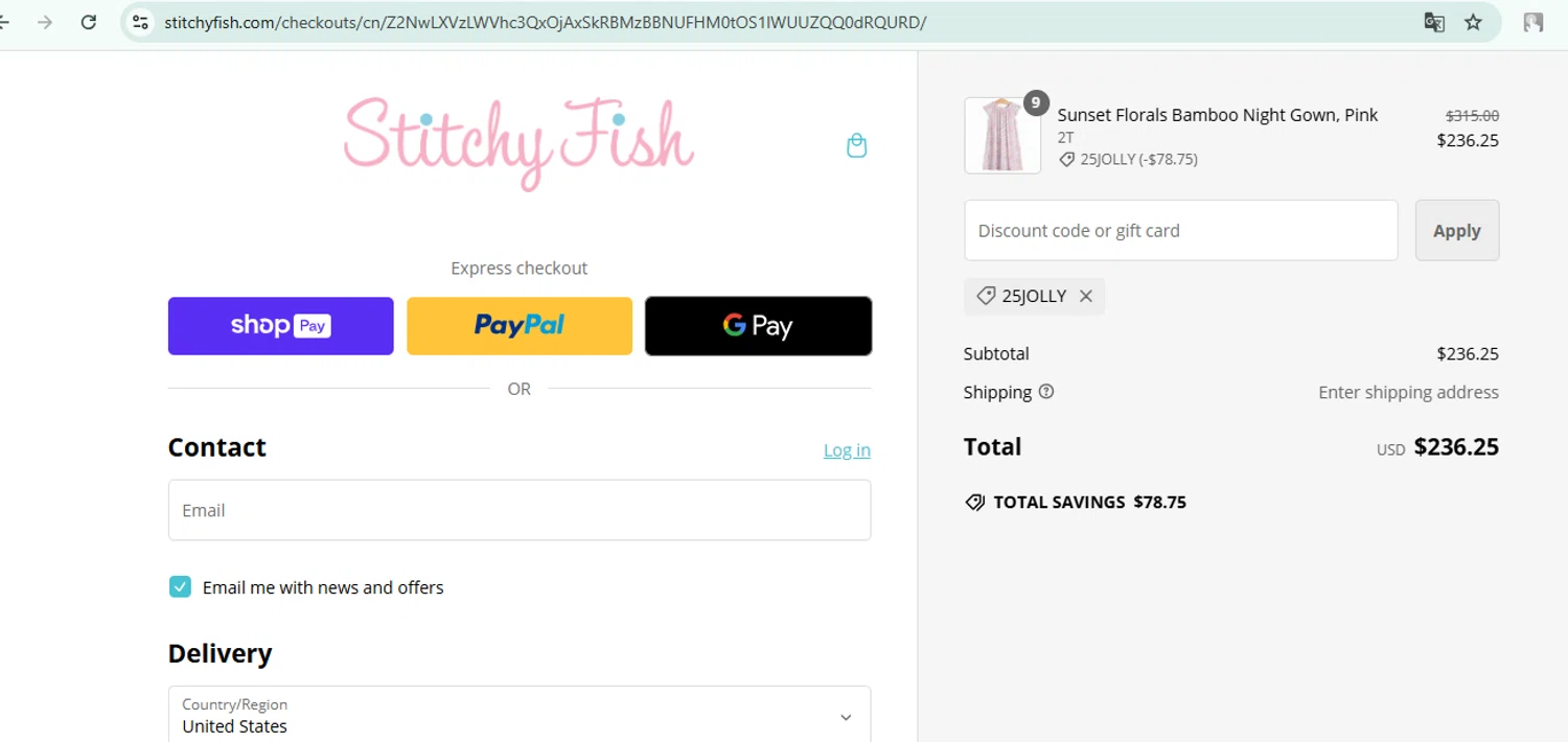 Stitchy Fish Coupon Codes - 30% Off | December 2024