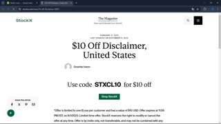 StockX Discount Codes (5 Verified) - $10 Off w/Code Feb 2025