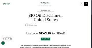 StockX Discount Codes (5 Verified) - $10 Off w/Code Feb 2025