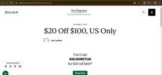 StockX Discount Codes - 10% Off Coupons Jan 2025