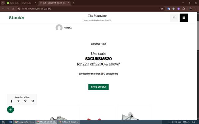 StockX Promo Codes - $10 Off Coupons Oct 2025