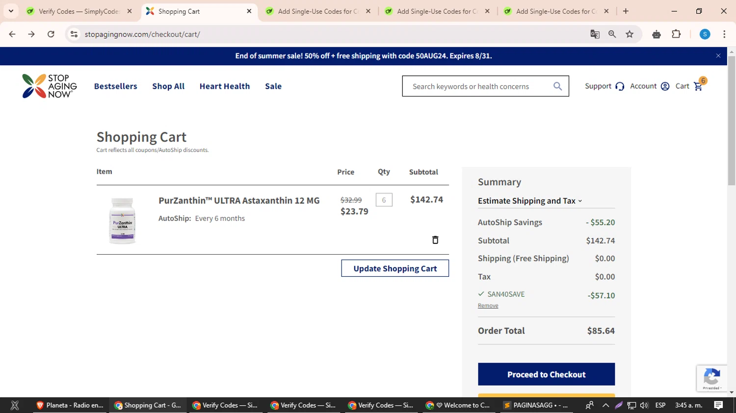 Stop Aging Now Coupon Codes - 50% Off | September 2024