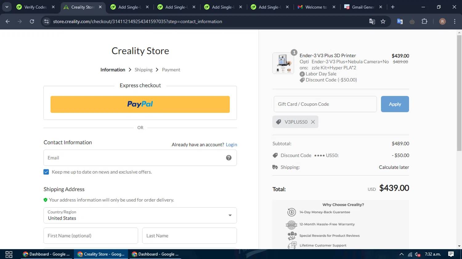 Creality Store Coupons - $5 Off | October 2024