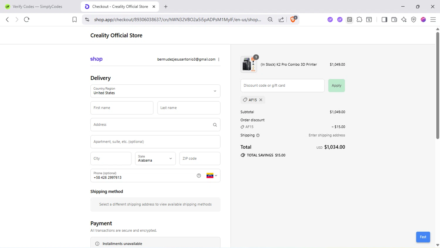 Creality Store Promo Codes - $15 Off Nov 2025