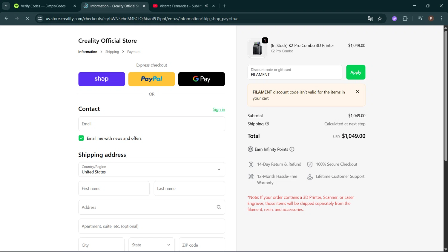 Creality Store Promo Codes - $15 Off Nov 2025