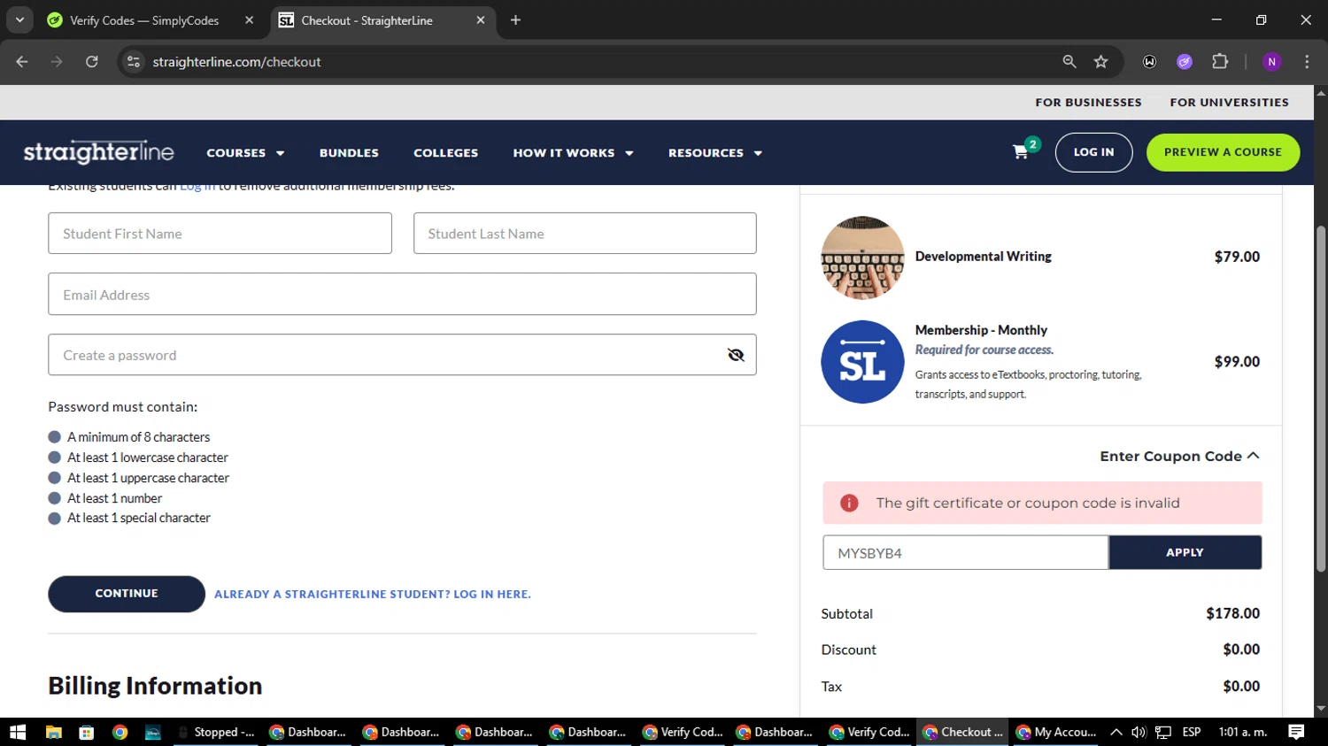 StraighterLine Promo Codes (1 Verified) - $25 Off Oct 2025