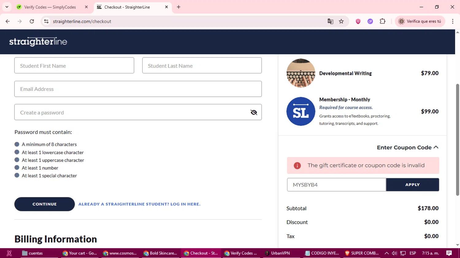 StraighterLine Promo Codes (1 Verified) - $25 Off Oct 2025
