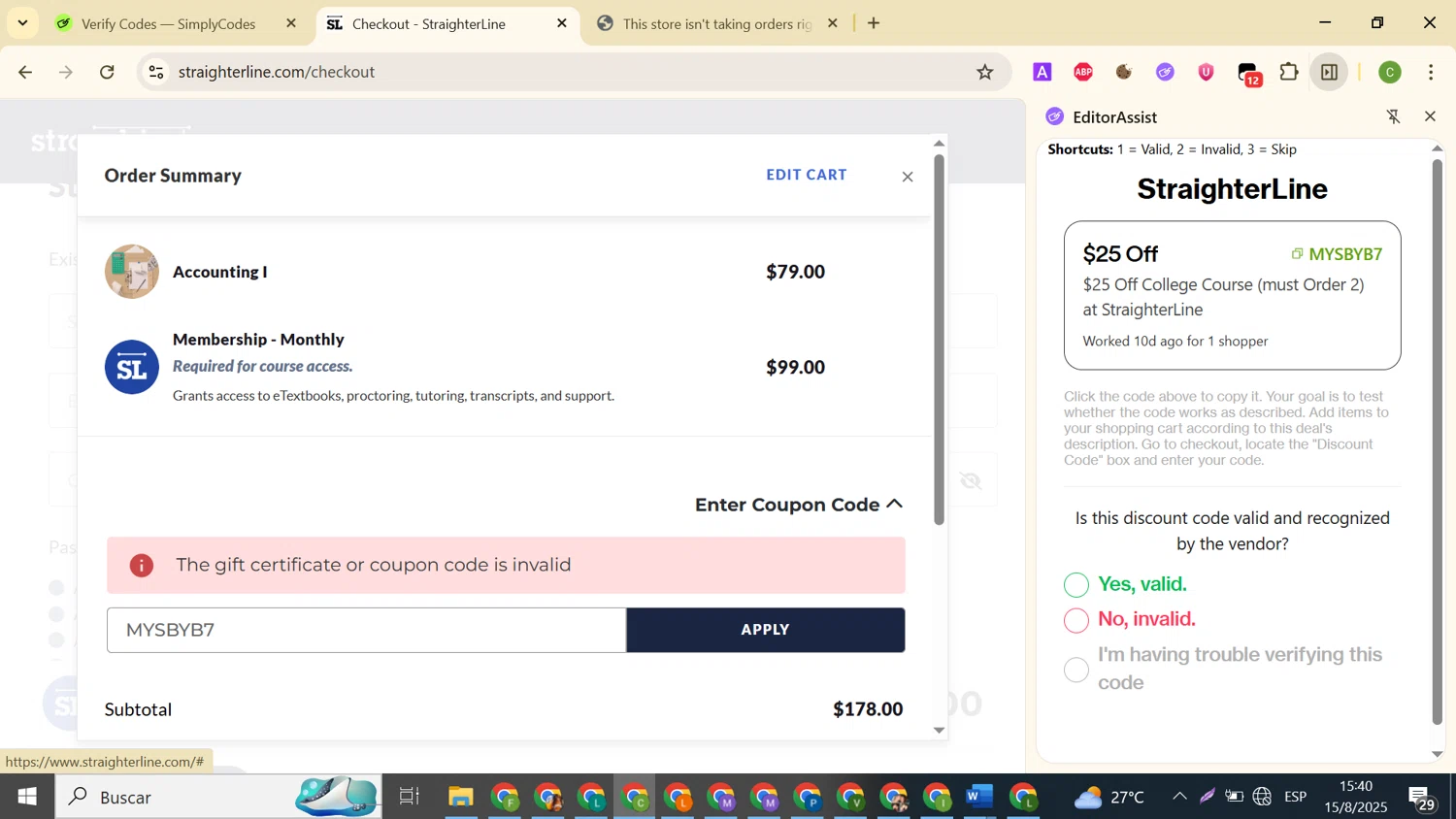StraighterLine Promo Codes (1 Verified) - $25 Off Oct 2025