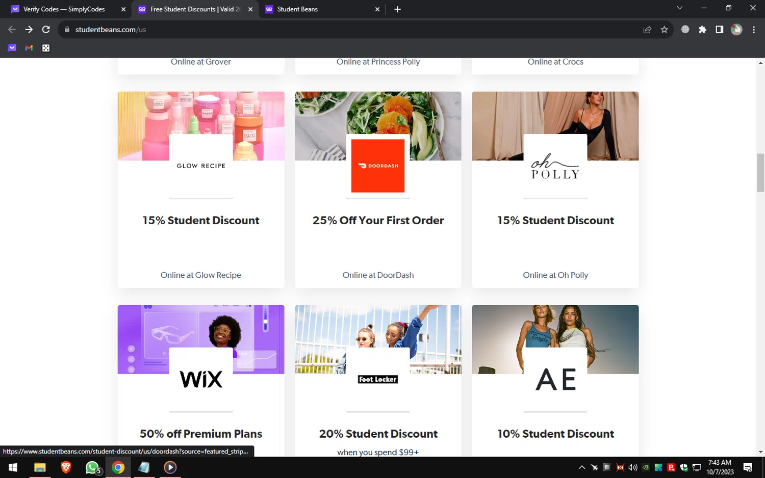 Student Beans Promo Codes - 10% Off Coupons Jan 2026