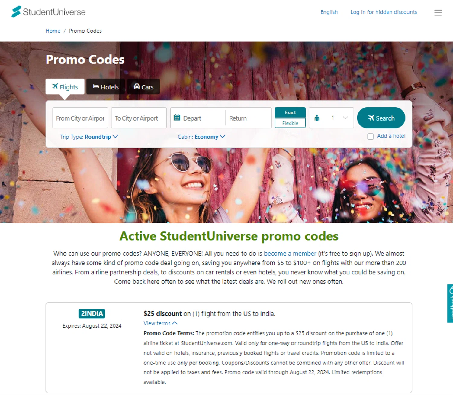 Student Universe Promo Codes - $20 Off | September 2024