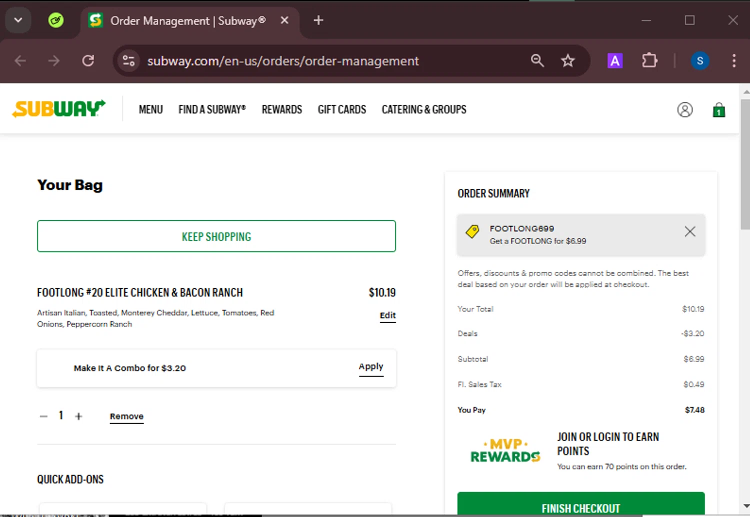 Subway Promo Codes & Black Friday 2024 Deals - 10% Off