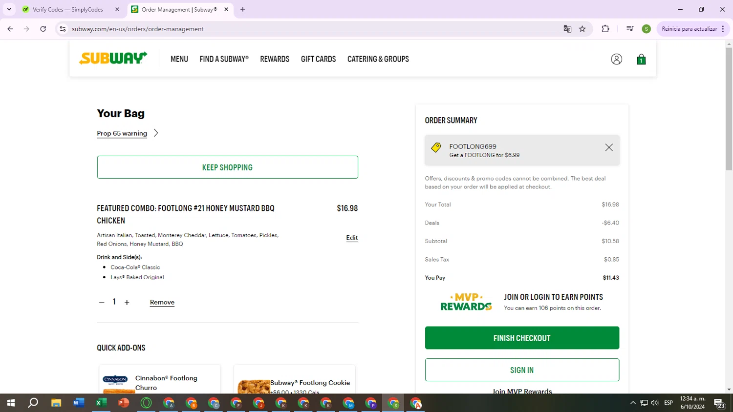 Subway Promo Codes - $12 Off | November 2024