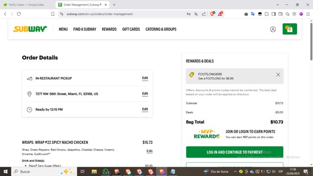Subway Promo Codes (6 Verified) - w/Code May 2025