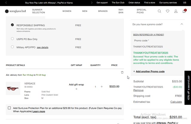 Sunglass Hut Promo Codes - $50 Off (Verified) Aug 2025