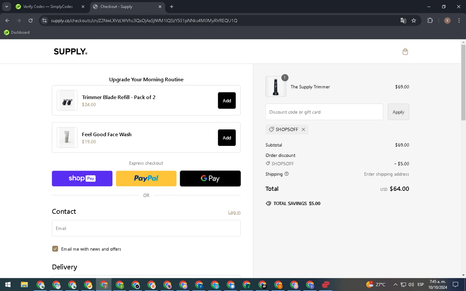 Supply Discount Codes & Cyber Monday 2024 Deals - $5 Off