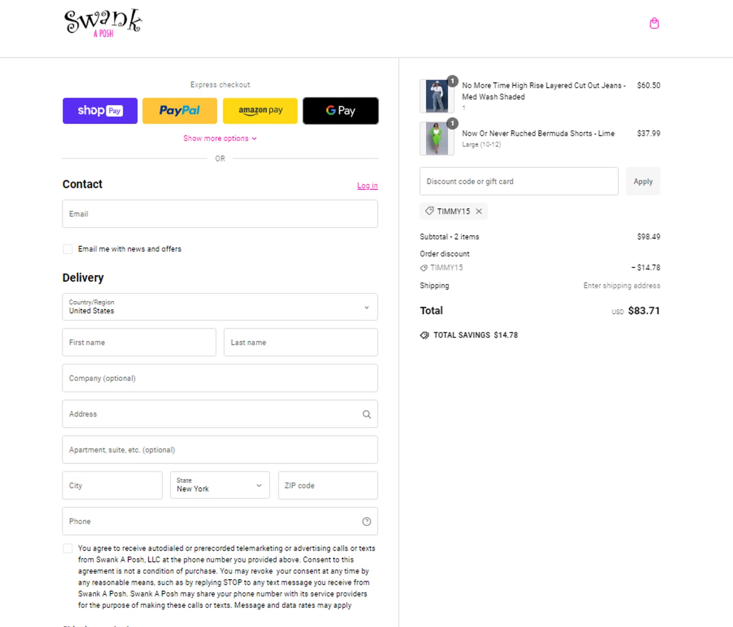 Swank A Posh Discount Codes - 20% Off | January 2025