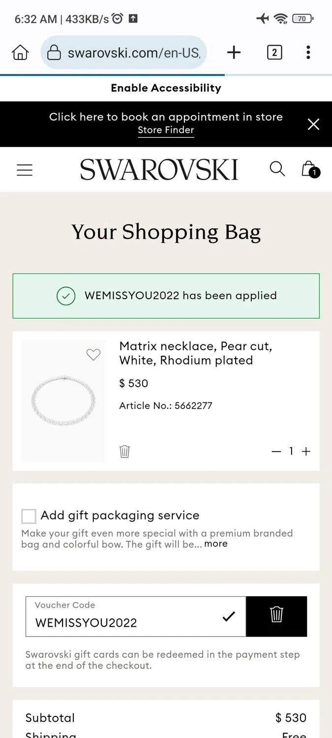 Swarovski Promo Codes – 50% Off | June 2024