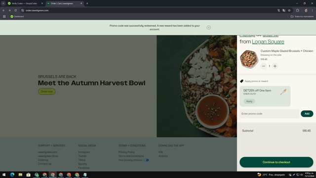 Sweetgreen Promo Codes (4 Verified) - 25% Off Jan 2025