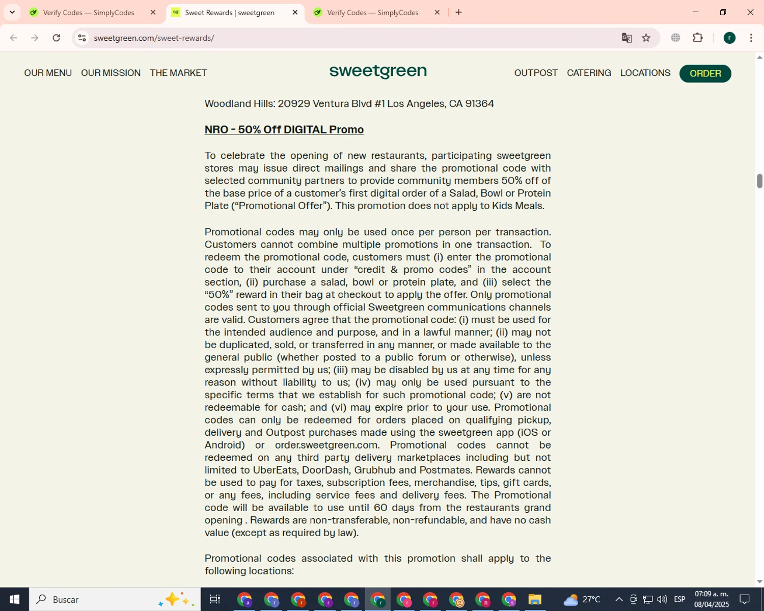 Sweetgreen Promo Codes (3 Verified) - 25% Off May 2025