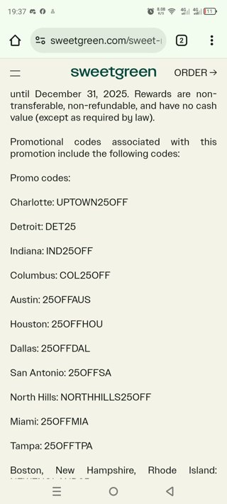 Sweetgreen Promo Codes (7 Verified) - 25% Off Aug 2025