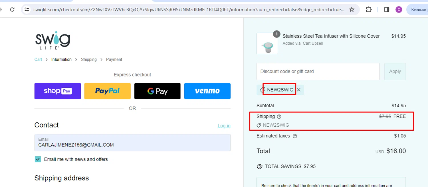 Swig Life Promo Codes - 20% Off (4 Verified) Dec 2025