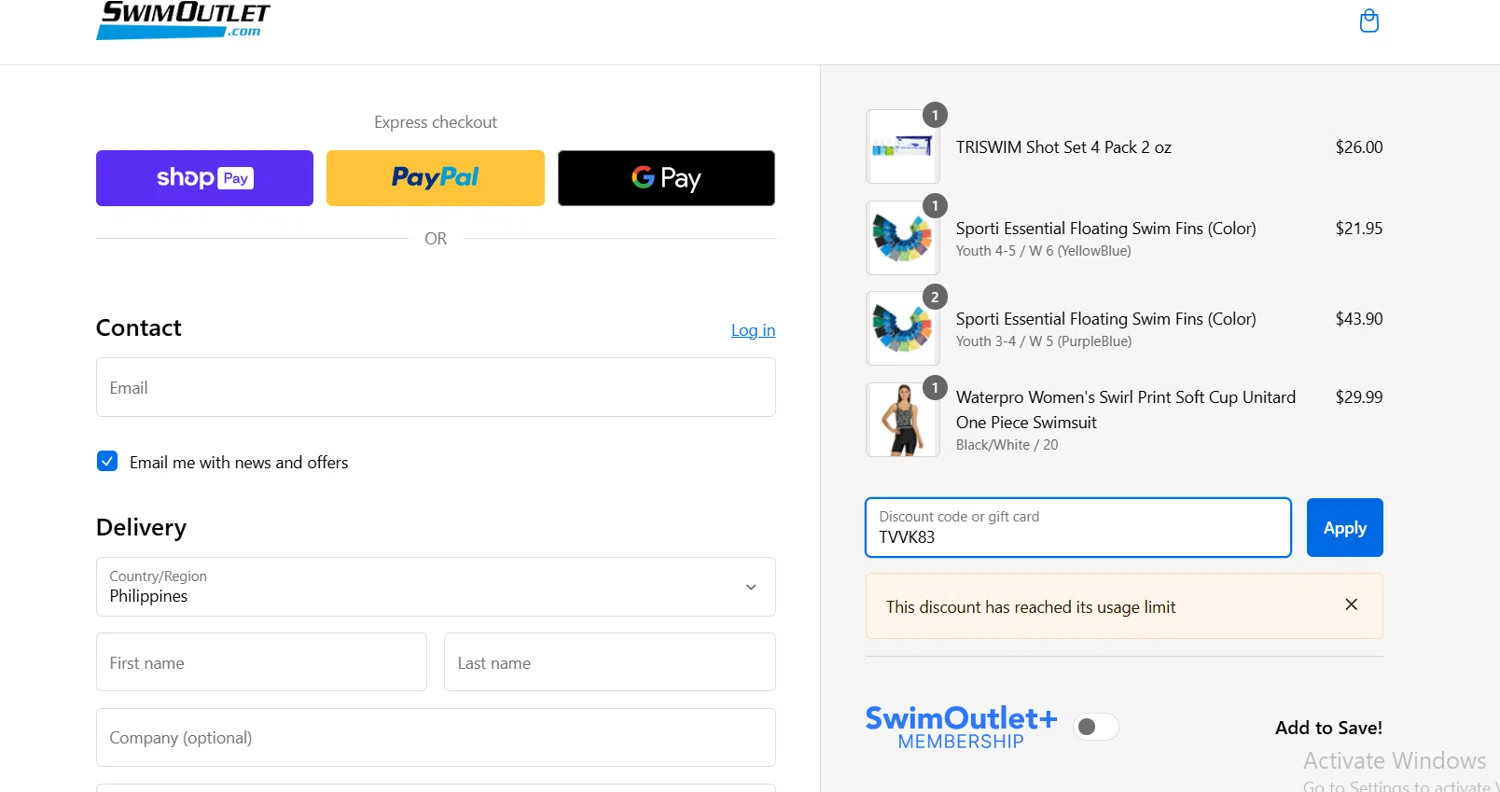 Swim Outlet Promo Codes - 15% Off | January 2025