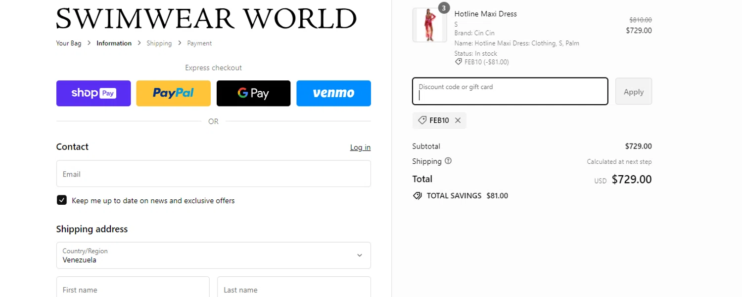 Swimwear World Promo Codes - 10% Off | October 2024