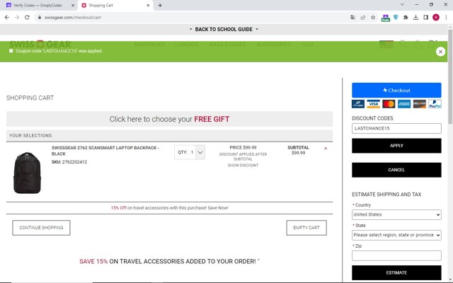 Swiss Gear Promo Codes (1 Verified) - 20% Off Jun 2025